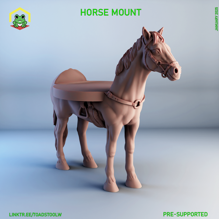3D Printable Horse Mount by The Toadstool Weaver